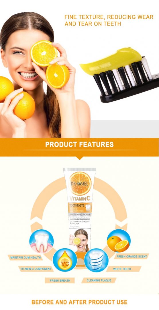 Vitamin C Whitening Active Toothpaste - Dr Rashel
